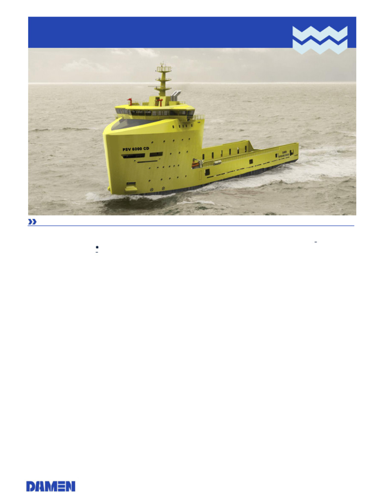 Platform Supply Vessel Specifications | PDF | Watercraft | Water Transport