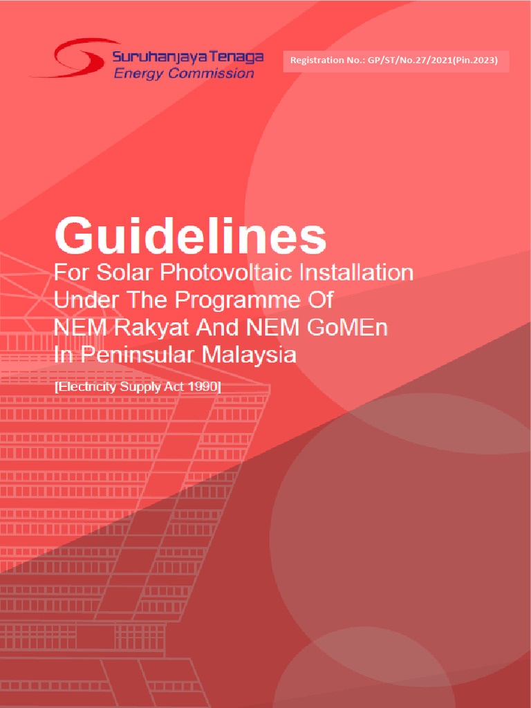 Guideline For Nem Rakyat and Nem Gomen v2 | PDF | Photovoltaic System ...