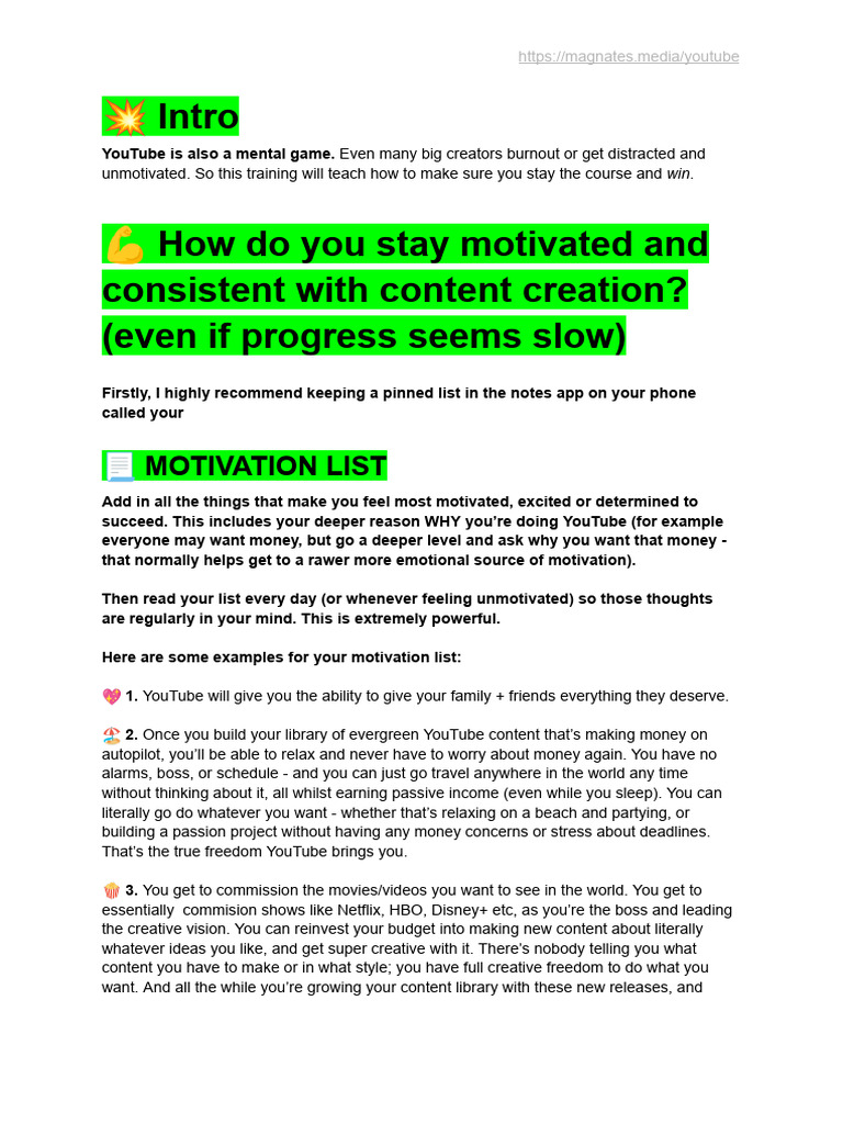 6 The Mental Game Motivation Productivity Haters Burnou | PDF | You ...