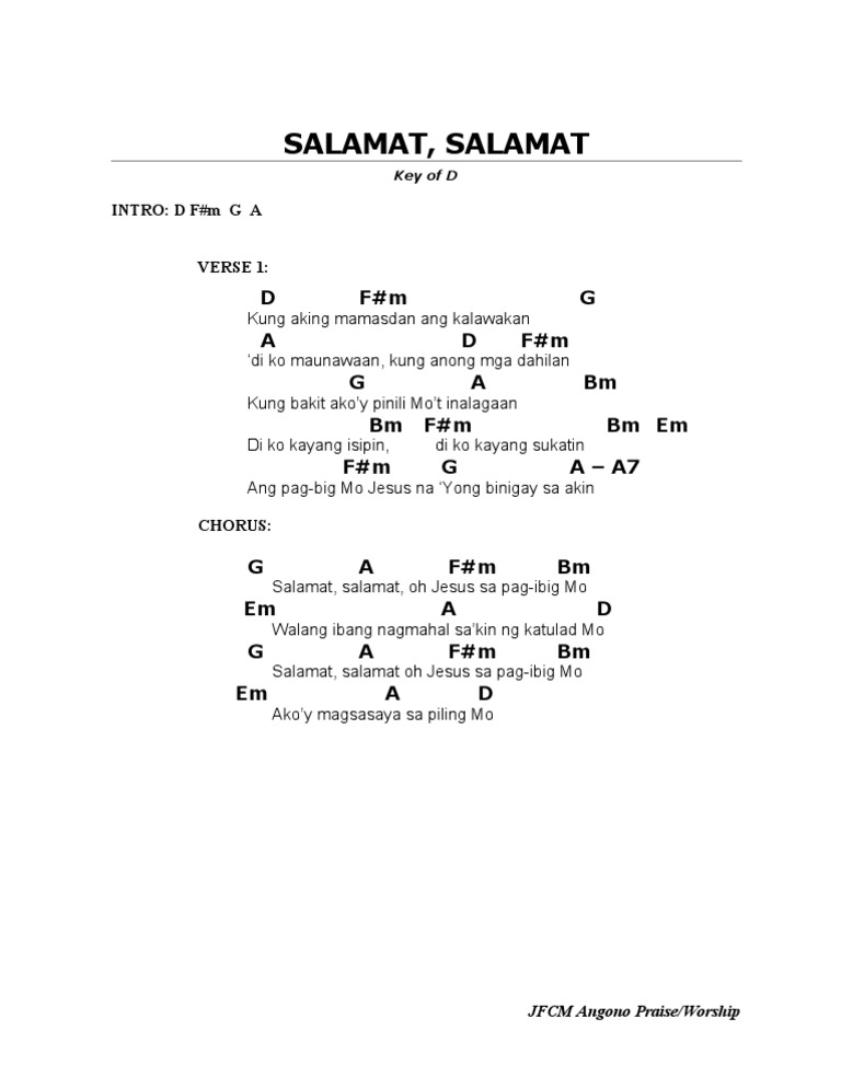 Salamat, Salamat (D) | PDF