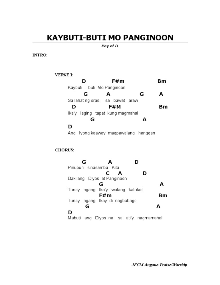 Kaybuti-Buti Mo Panginoon (D)