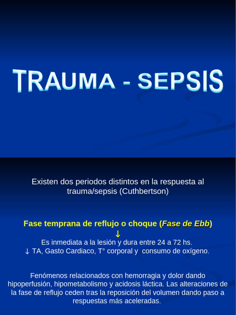 Trauma - Sepsis 2024. | PDF | Septicemia | Metabolismo
