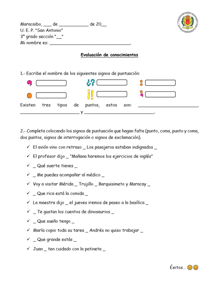 Hojas De Trabajo De Puntuación Para Alumnos De Primer Grado