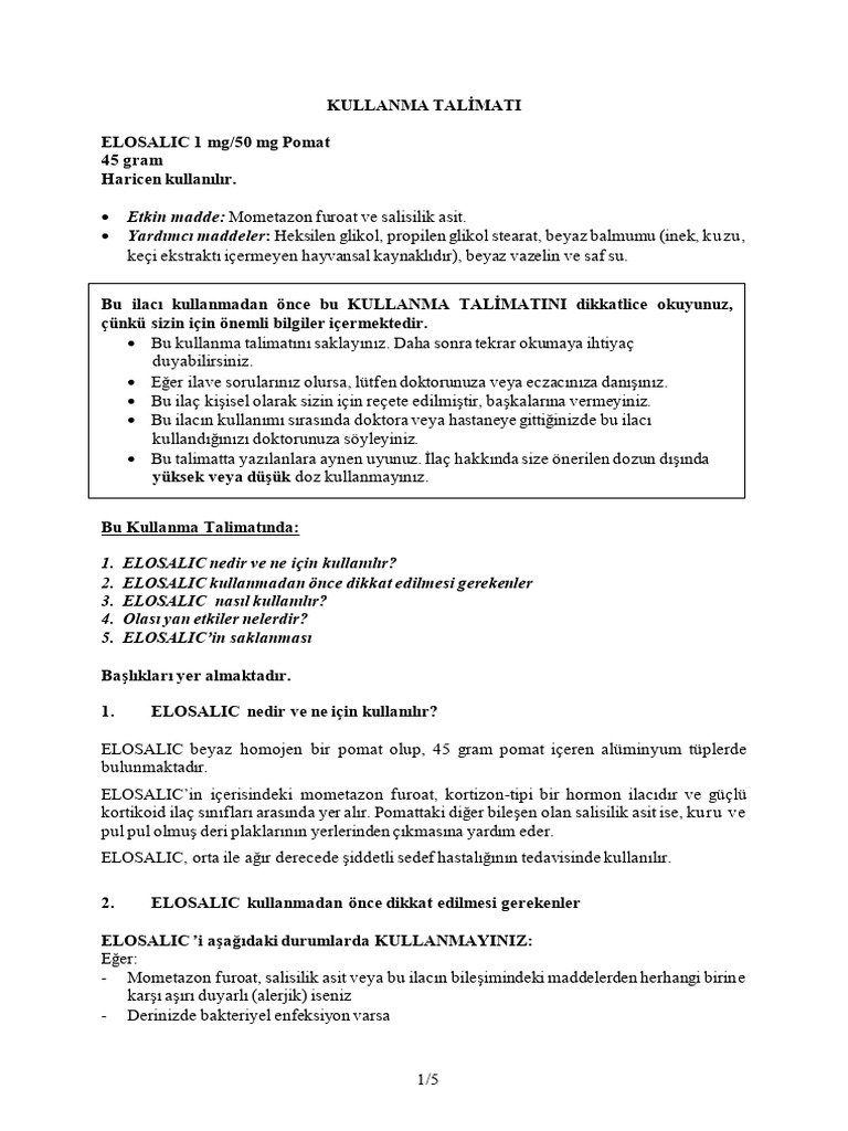 Elosalic Pomat KT - Final | PDF