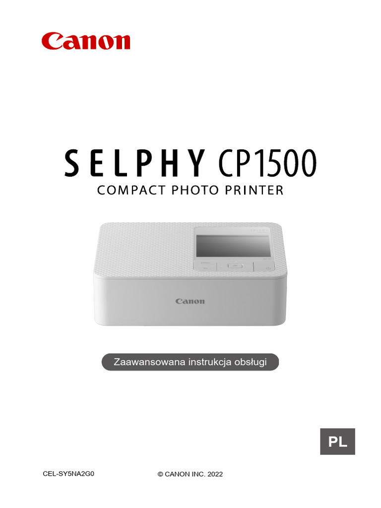 SELPHY CP1500 Advanced User Guide PL | PDF