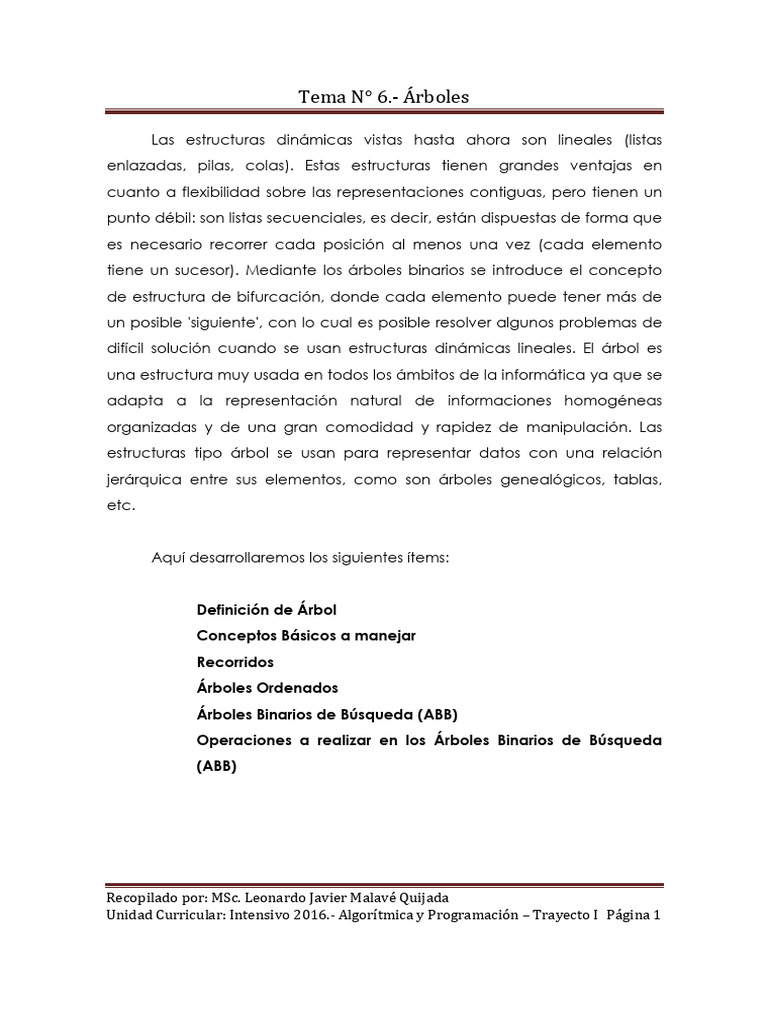 Material Tema #6 | PDF | Algoritmos y Estructuras de Datos | Programación de computadoras