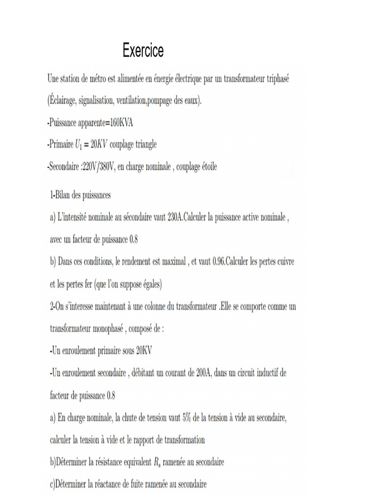 Correction TD Triphase | PDF