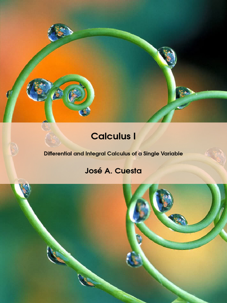 José A. Cuesta - Calculus 1 | PDF | Integral | Field (Mathematics)