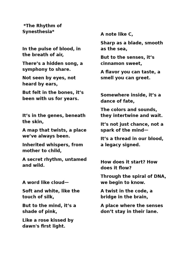 The Rhythm of Synesthesia | PDF | Senses