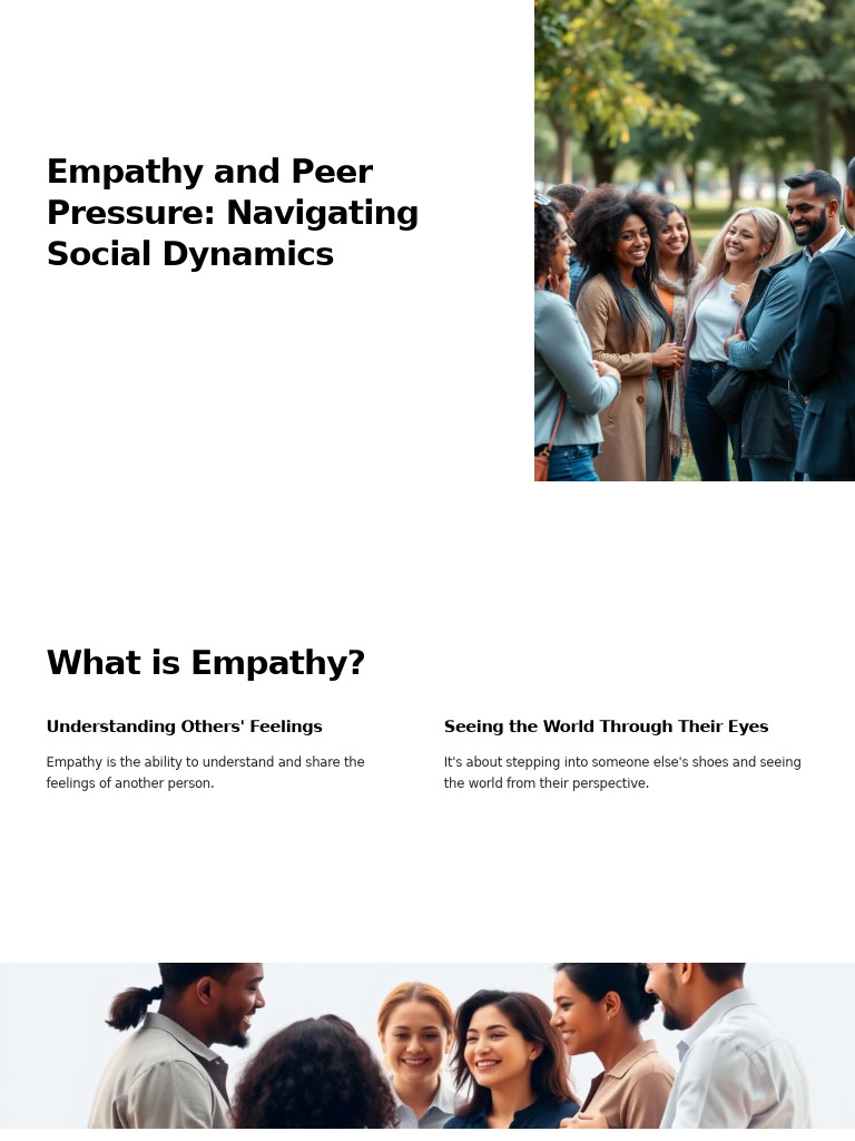 Empathy and Peer Pressure Navigating Social Dynamics | PDF | Empathy ...