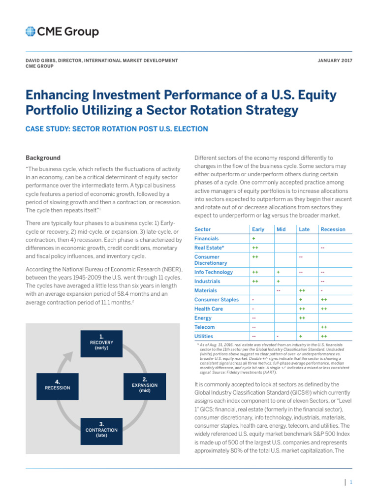 Equities Sector Rotation Case Study | PDF | Margin (Finance) | Chicago ...