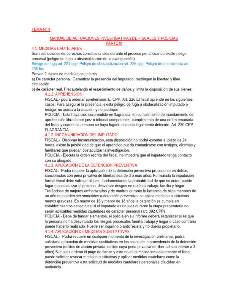 Tema #4 Inv. Criminal | PDF | Mandato | Fiscal