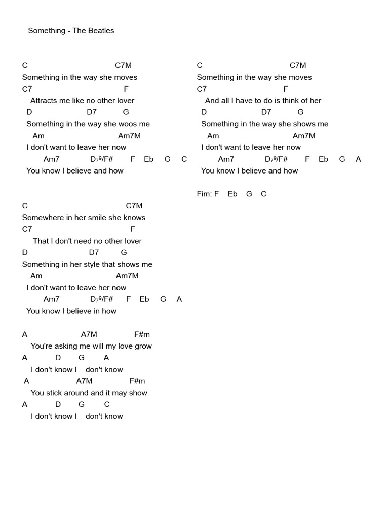 Something - The Beatles | PDF