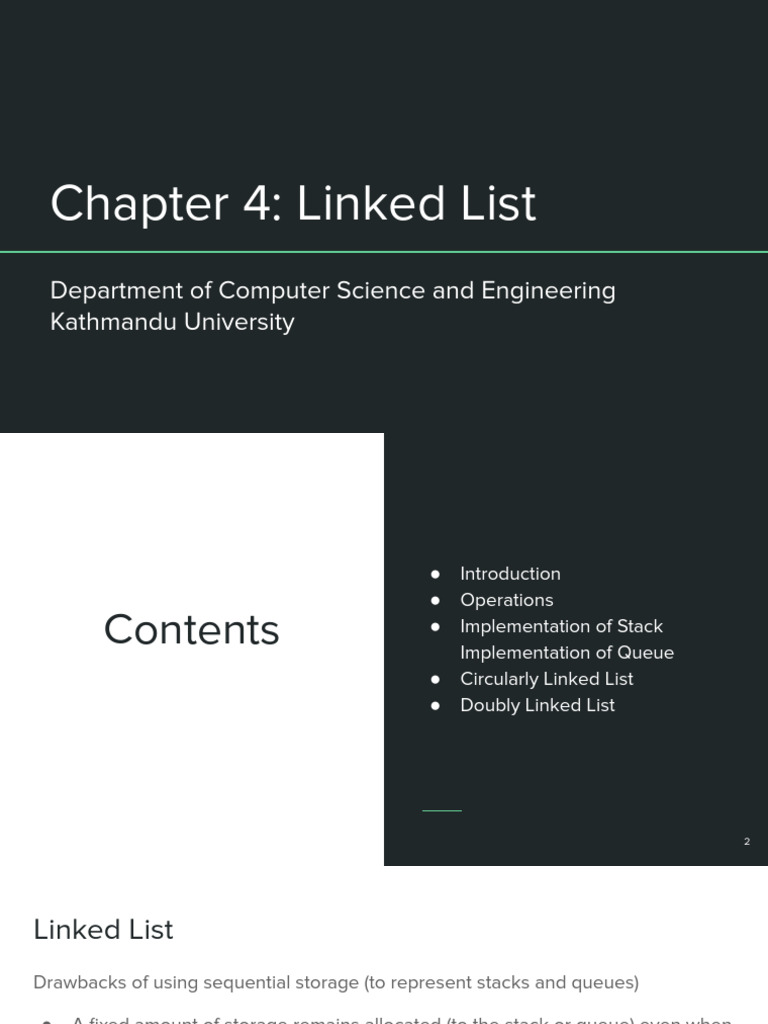 Chapter 4 - Linked List (Part I) | PDF | Computing | Software Engineering