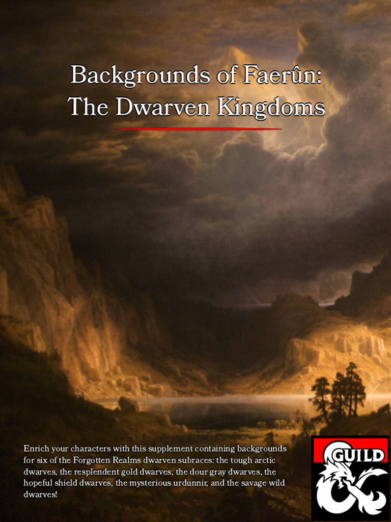 Backgrounds of Faerun - The Dwarven Kingdoms | PDF | Dwarf (Dungeons ...