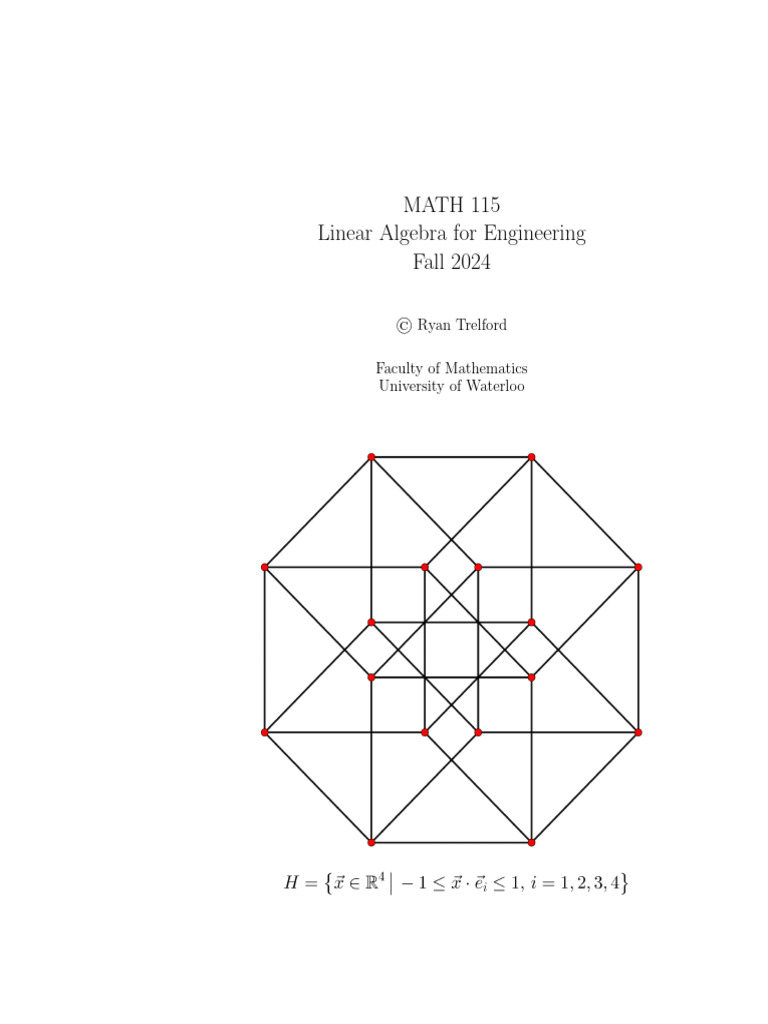 MATH115F24CourseNotesV5 | PDF | Matrix (Mathematics) | Algebra