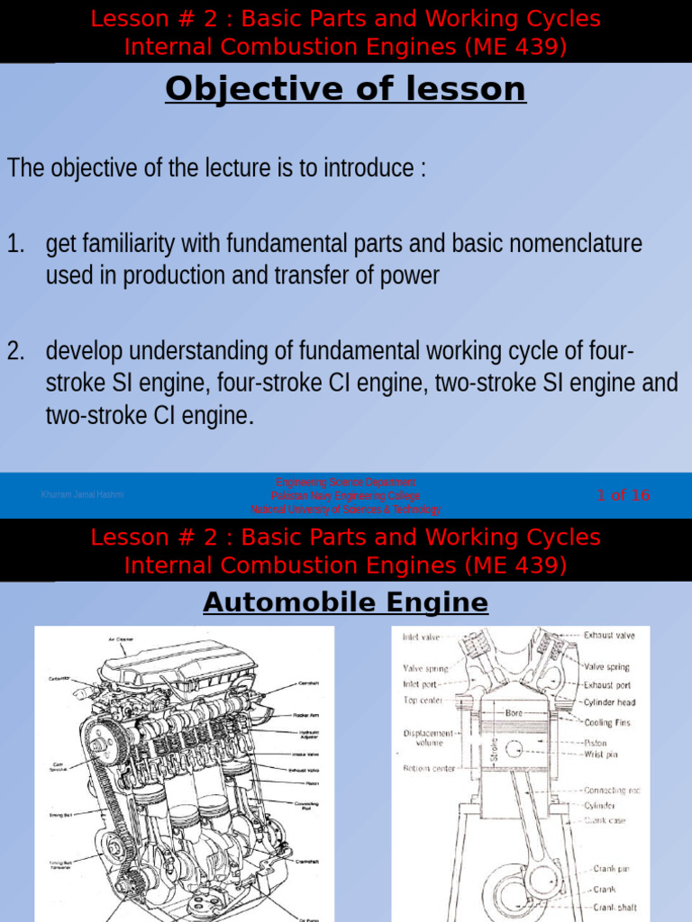 Internal Combustion Engine Basics | PDF | Piston | Internal Combustion ...