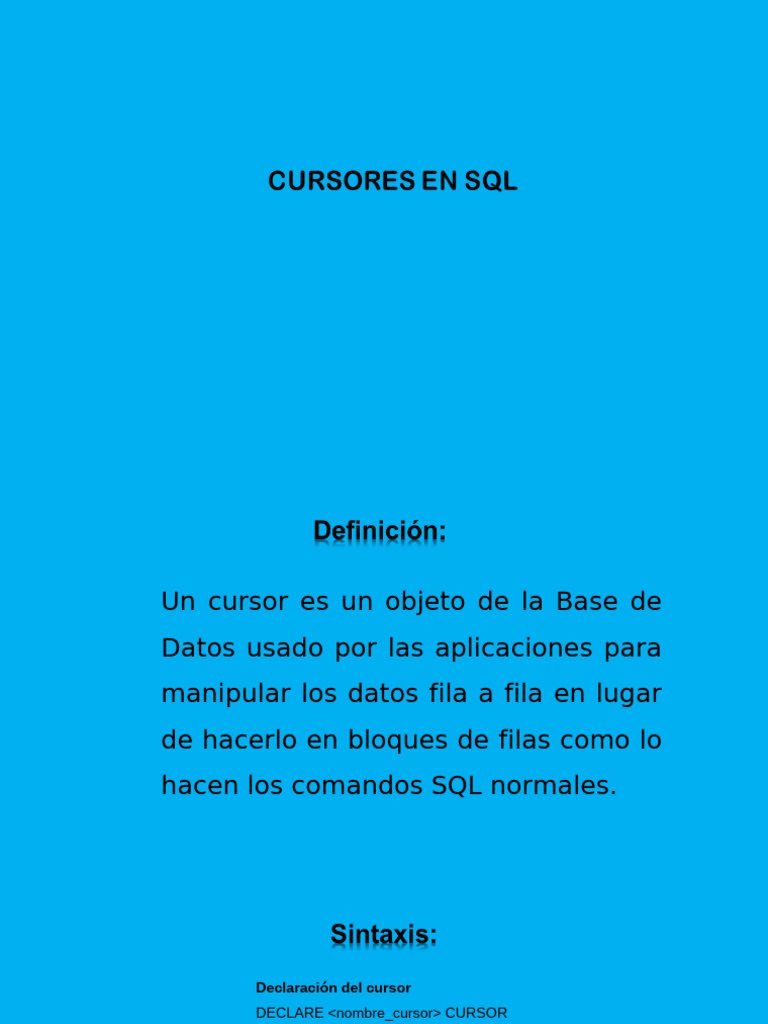Cursores-2 | PDF | SQL | Programación de computadoras