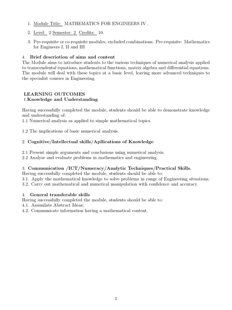 Mat 2263 | PDF | Numerical Analysis | Equations