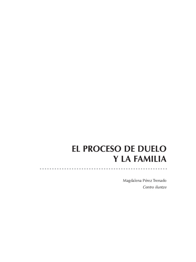 El Proceso de Duelo y Familia | PDF