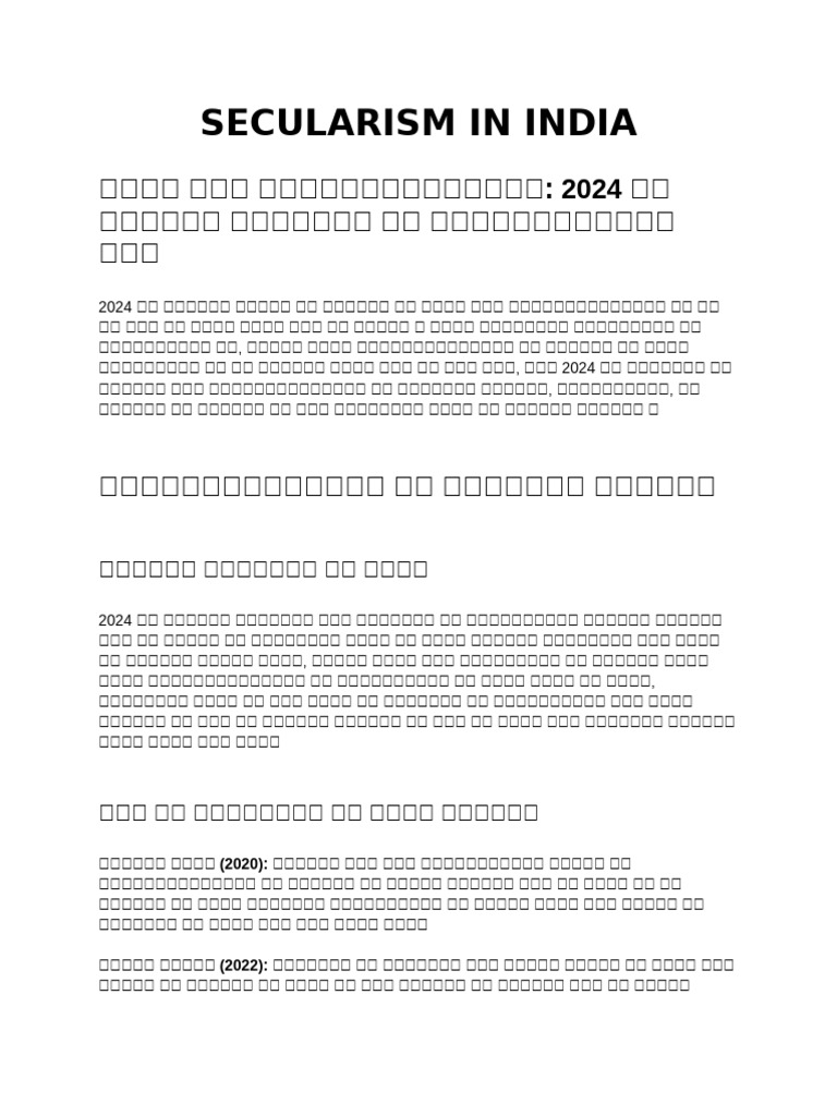 Secularism in India | PDF