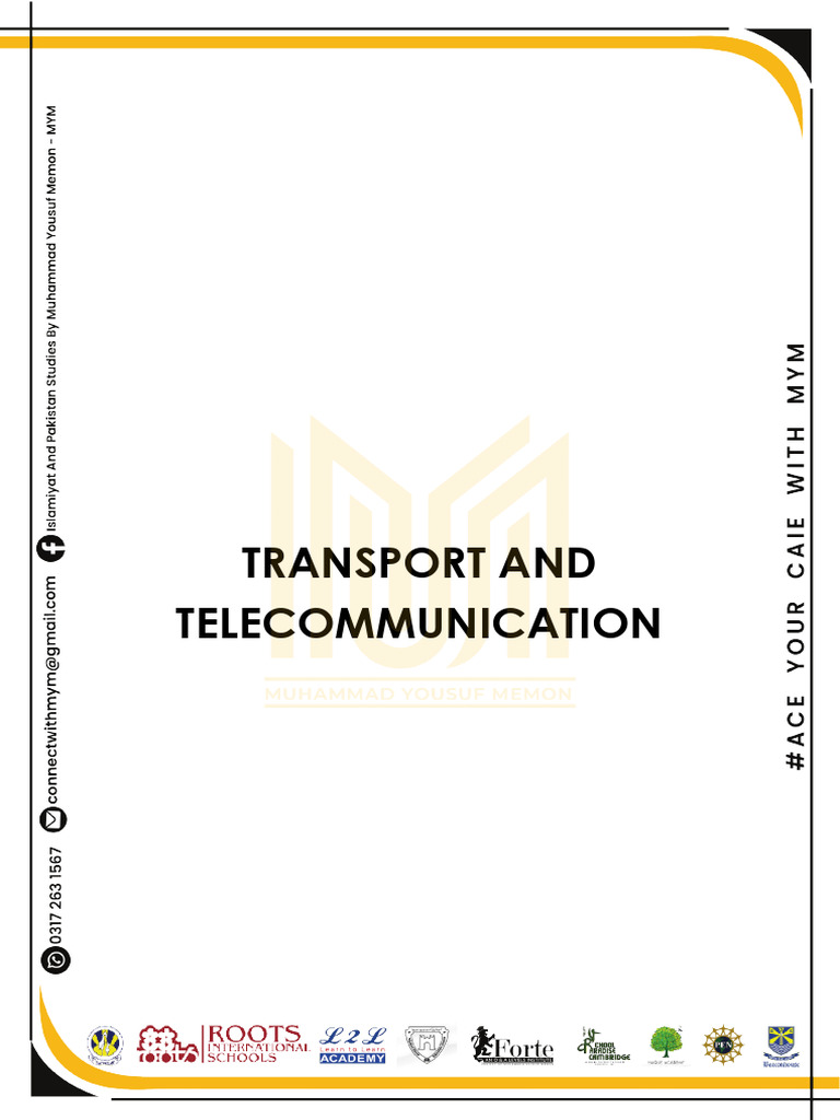 Transport and Telecommunication Past Papers | PDF