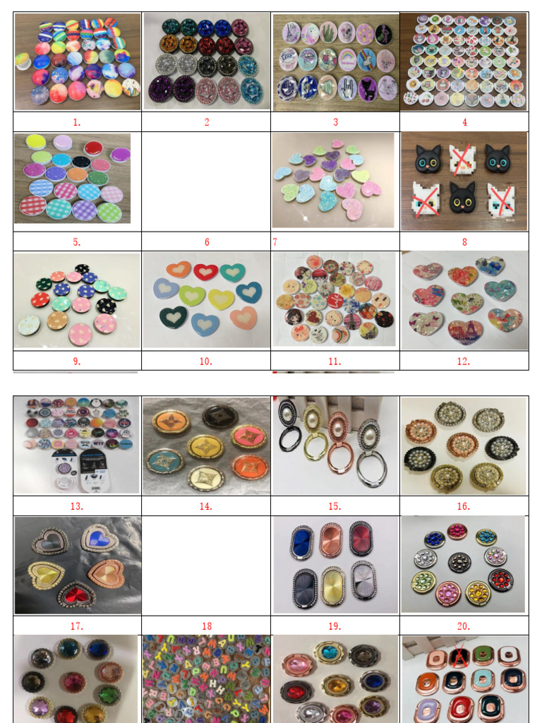 Pop Sockets Pacote 100 Pçs | PDF