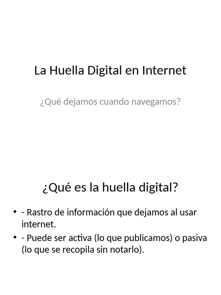 Huella Digital en Internet | PDF
