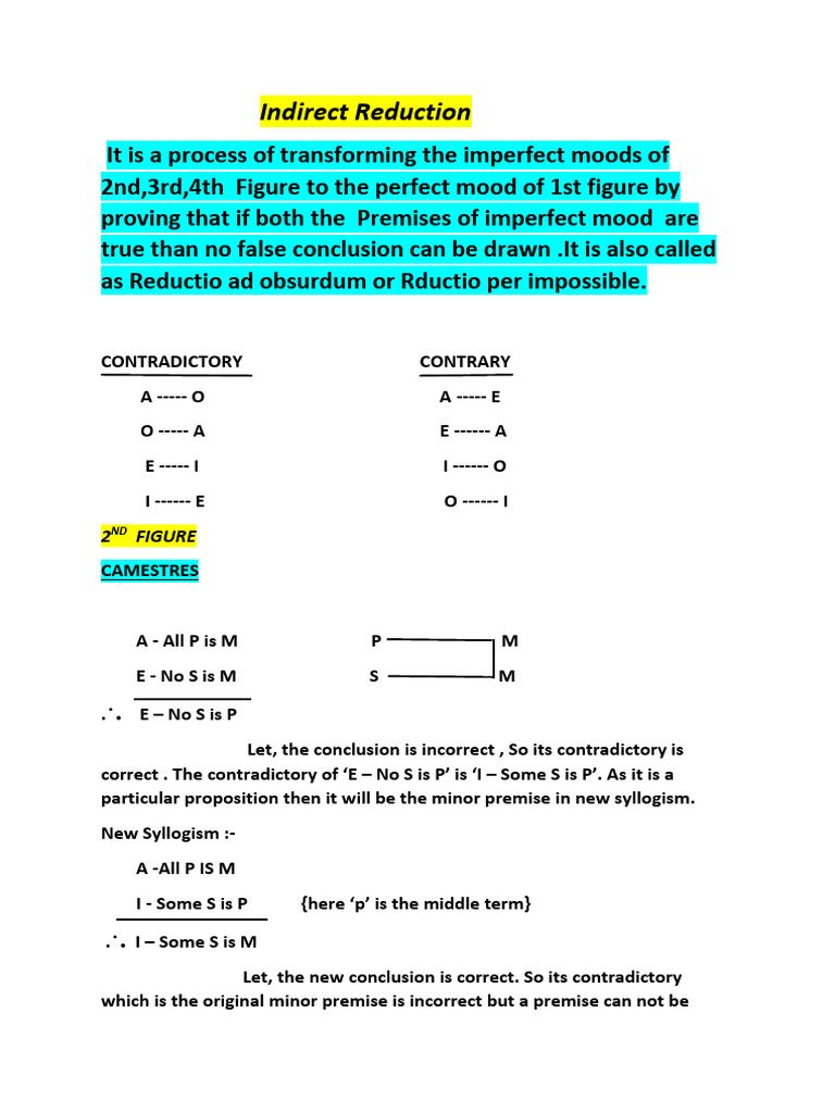 Indirect Reduction Alll 2022 | PDF | Ancient Greek Philosophy | Reasoning