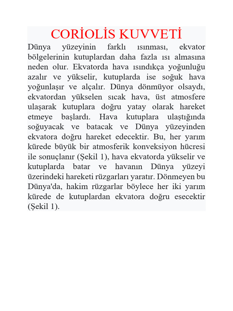 Coriolis Kuvveti | PDF