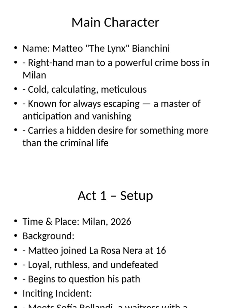Mafia Redemption Story Presentation | PDF