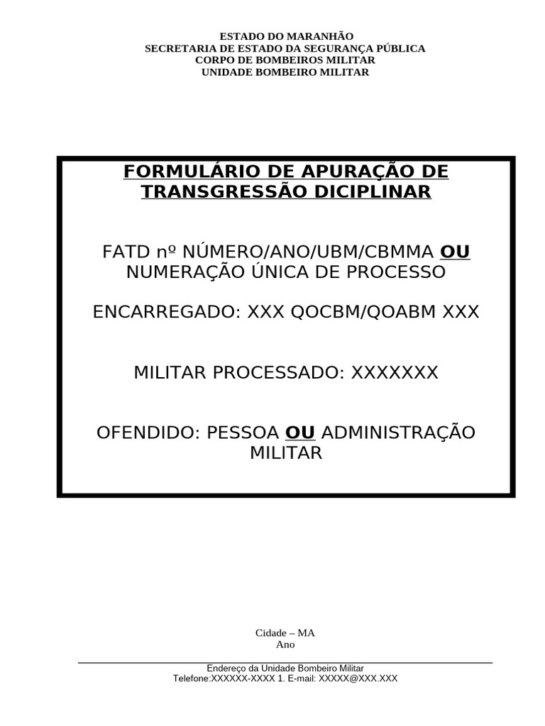 Modelos de Documentos Fatd 3 | PDF | Estado | Ciência militar