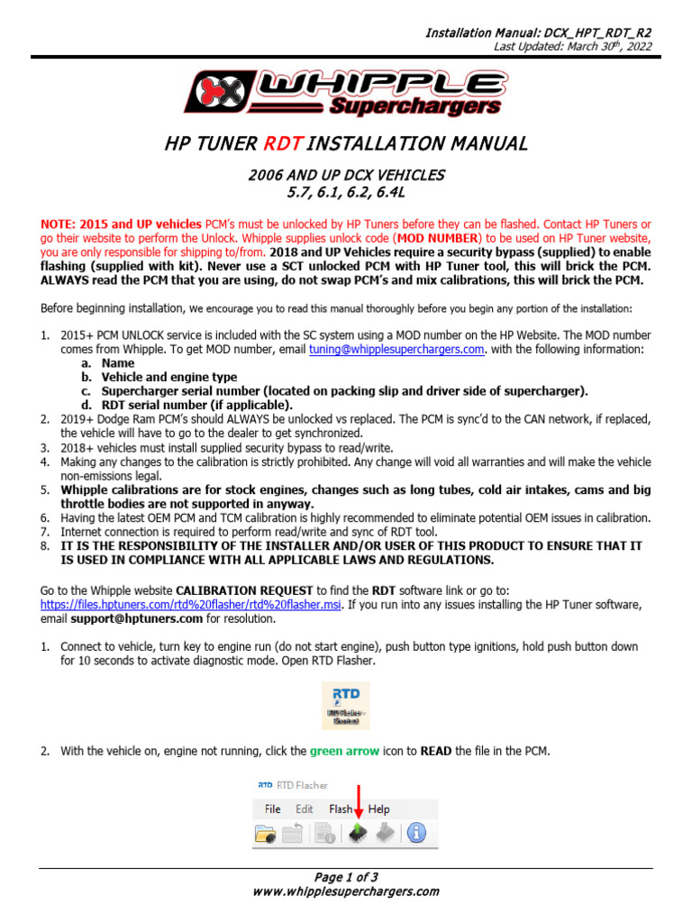 DCX HPT Instructions RDT r27db7 | PDF | Computing | Software