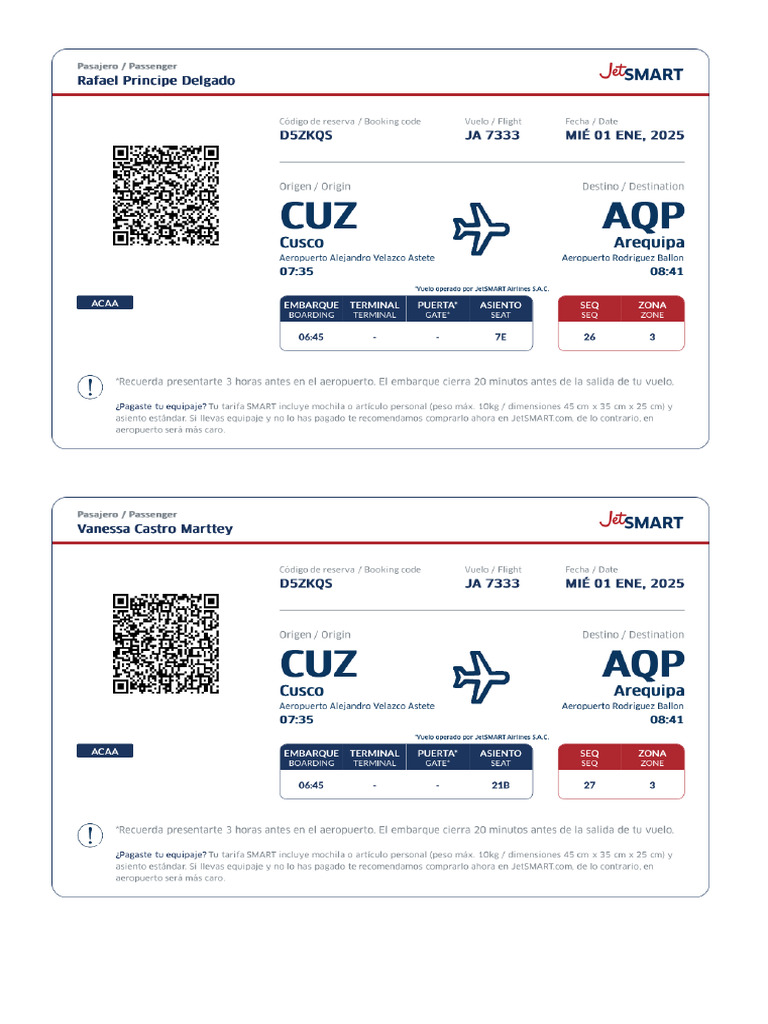 Check in Jet Smart 1.1.2025 | PDF