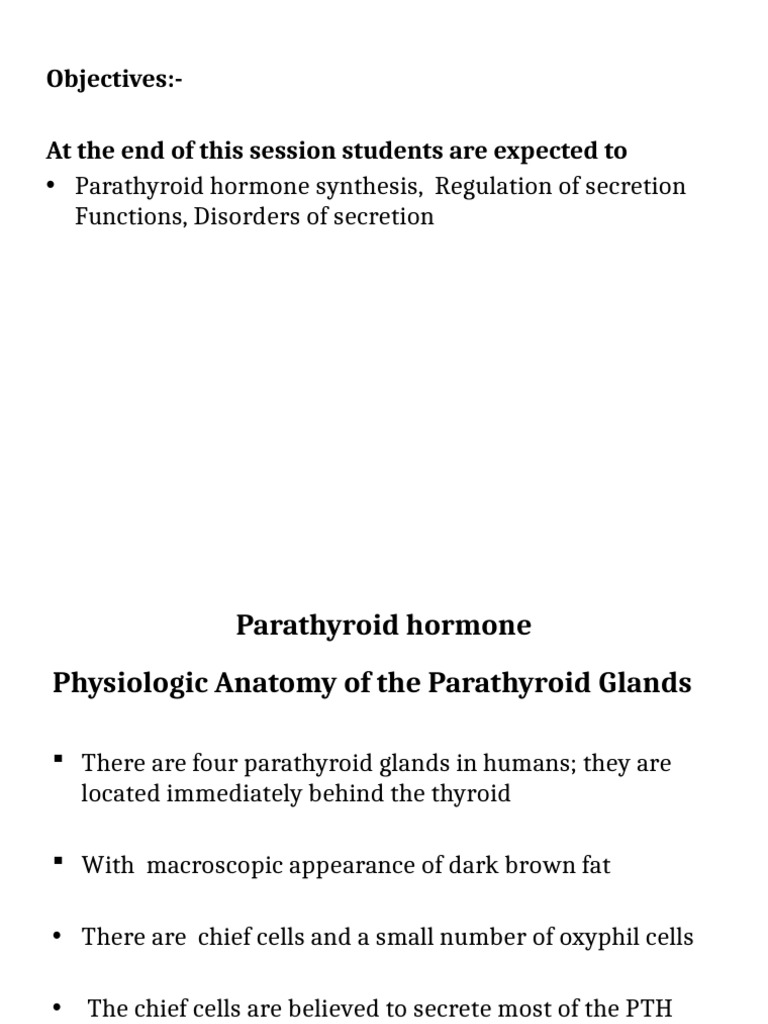 11 - Endo Lecture 4 | PDF | Parathyroid Gland | Endocrine System