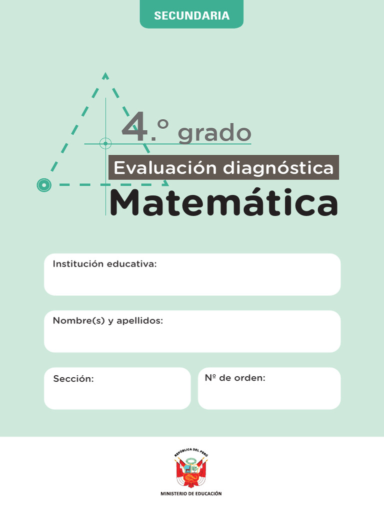 Evaluación Diagnóstica de Matemática 4° Grado | PDF