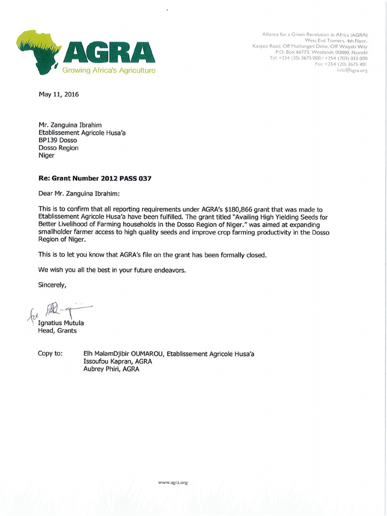 2012 PASS 037 Closure Letter | PDF