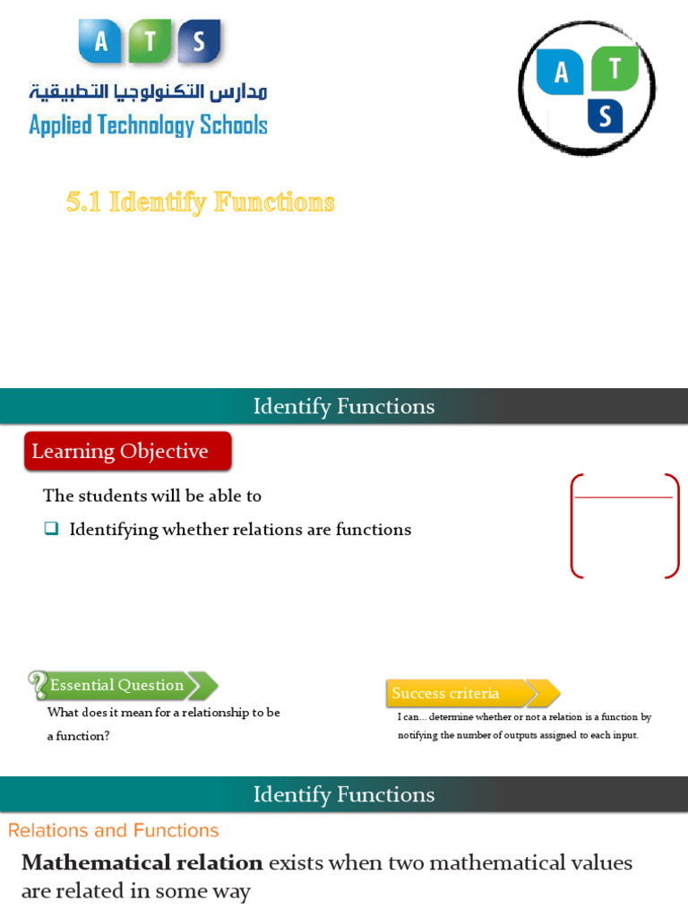 Identifying Functions in Relations | PDF | Function (Mathematics ...