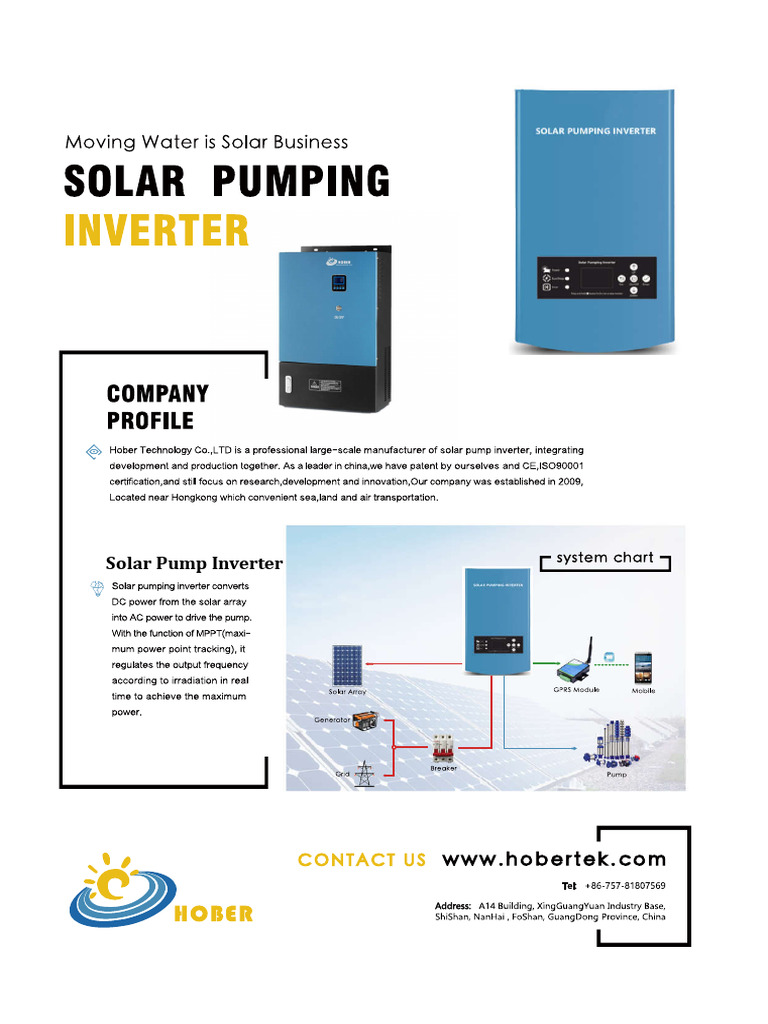 Hober Solar Pump Inverter Catalog | PDF | Power Inverter | Electronics