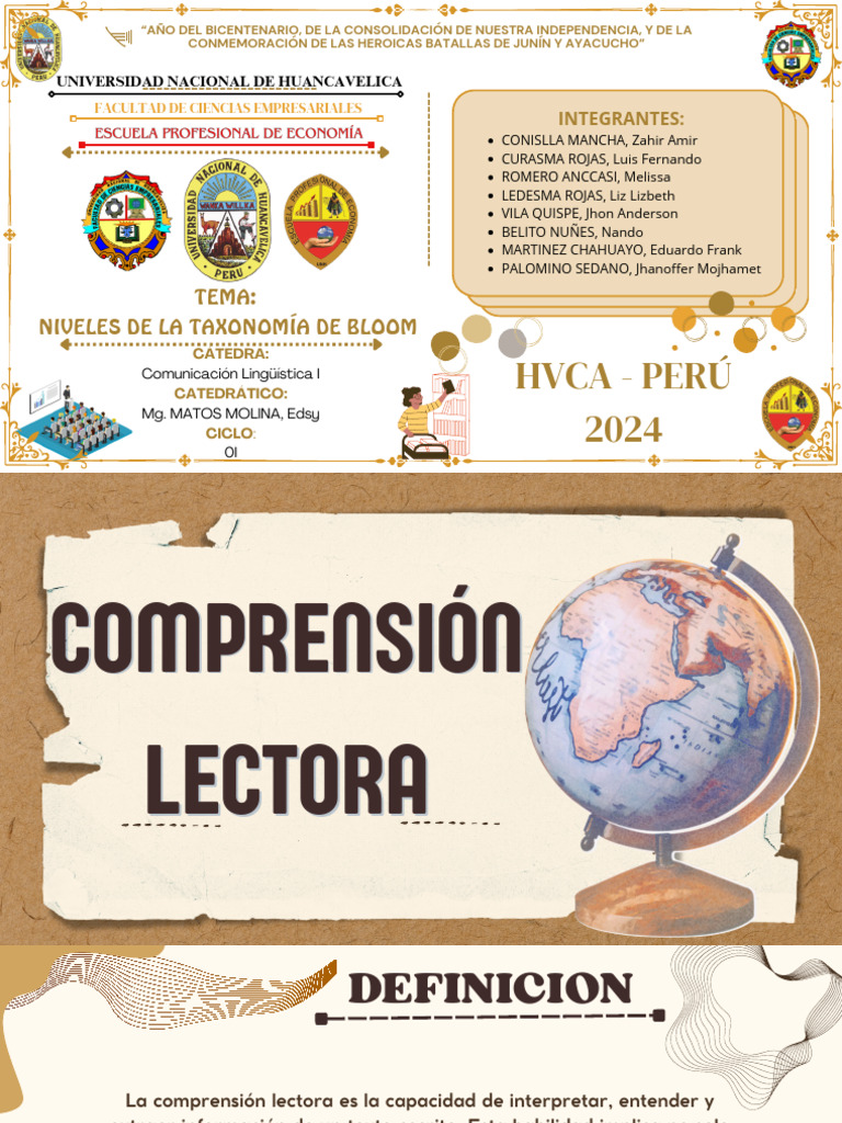 Niveles de Comprensión en Bloom 2024 | PDF | Comprensión lectora ...