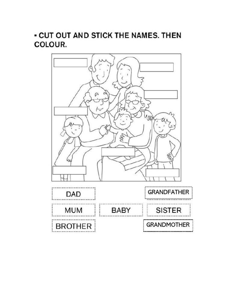 Tarea de Los Miembros de La Familia - 1° Años | PDF