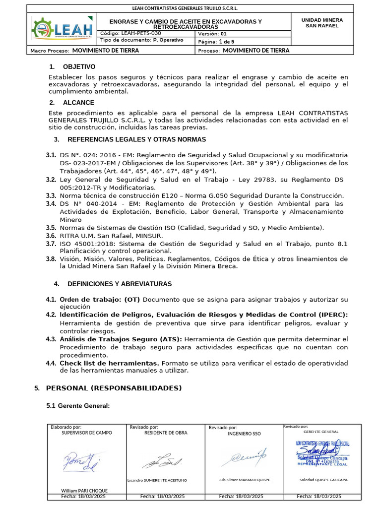 Leah-Pets-030 Engrase y Cambio de Aceite en Excavadoras y ...