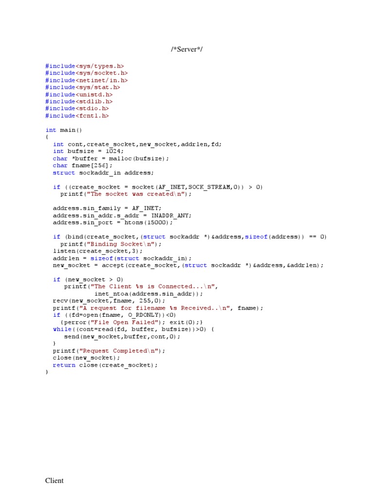 Server /: #Include #Include #Include #Include #Include #Include #Include #Include Int Int Int ...