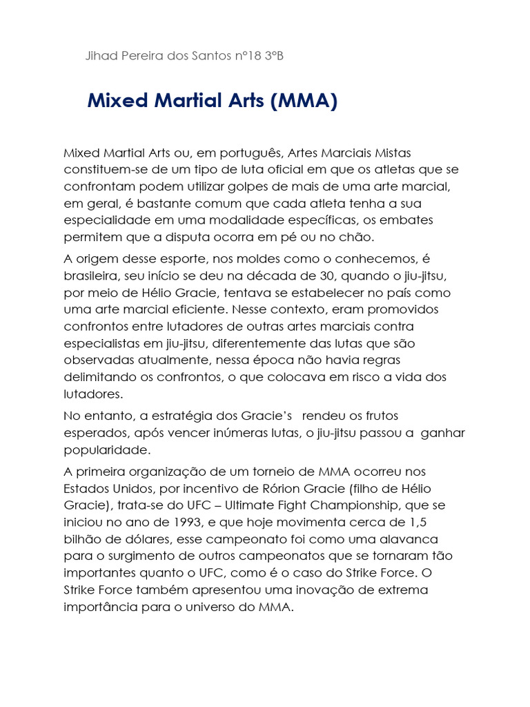 MMA | PDF | Ultimate Fighting Championship (UFC) | Artes marciais ...