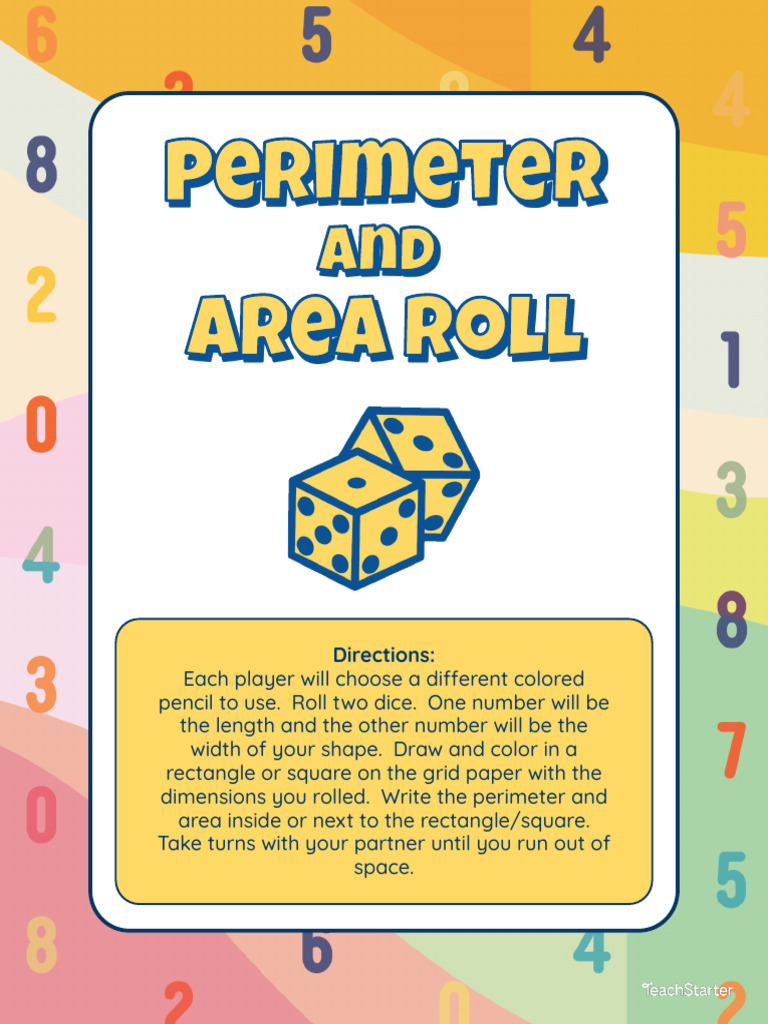 Perimeterand Area Dice Game Color | PDF
