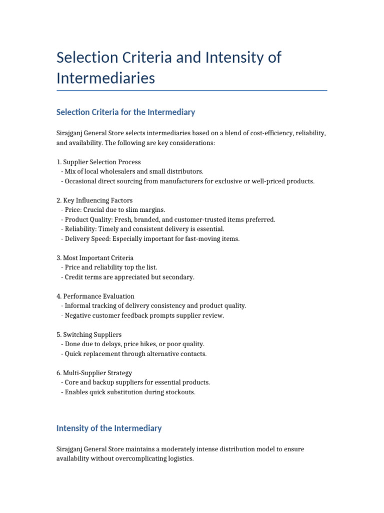Compact Intermediary Sections | PDF | Supply Chain | Business Economics