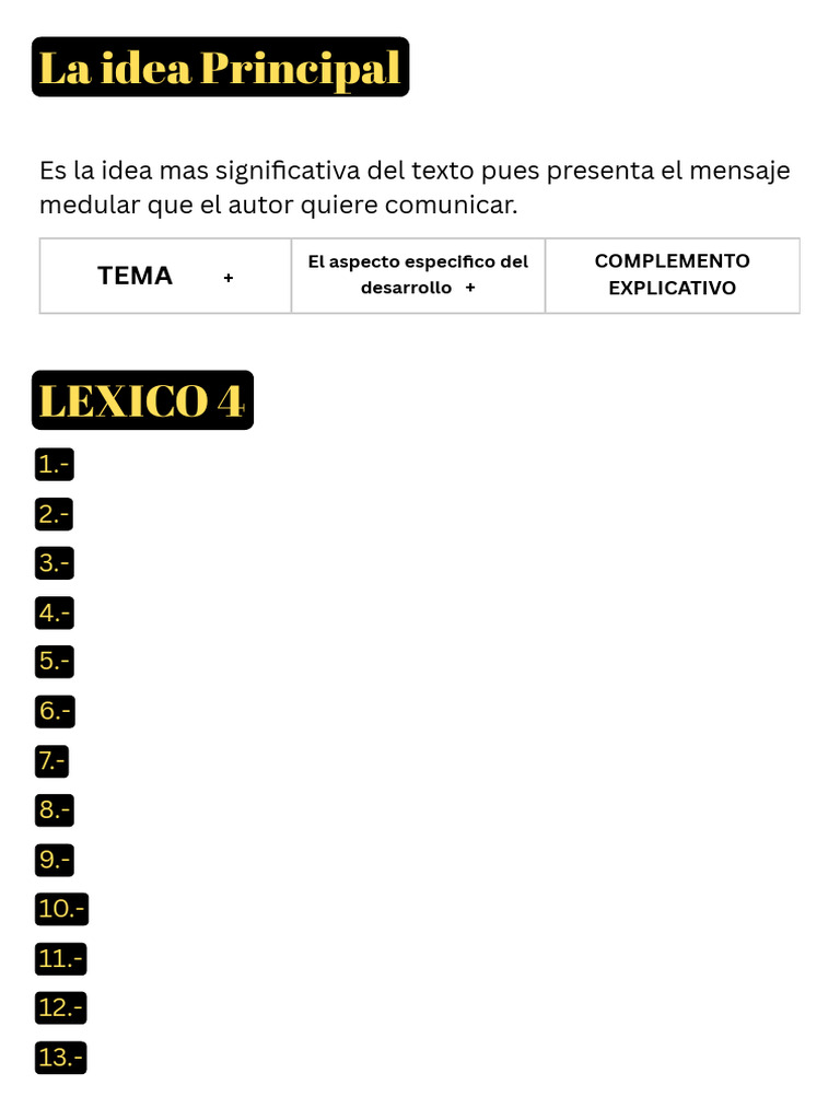 Idea Principal y Estructura del Texto | PDF