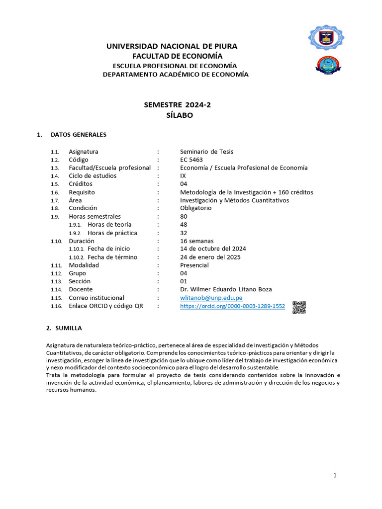 silabo SDT 2024-2 7p | PDF | Aprendizaje | Maestros