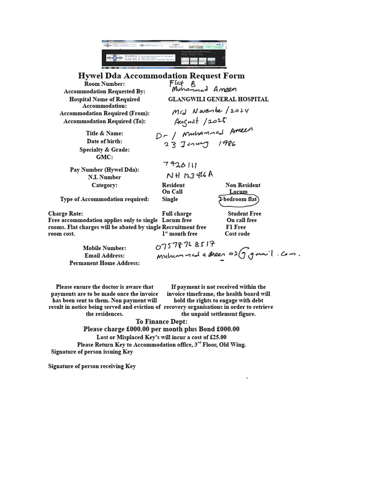 Booking Form For All Requests Pinned 002 | PDF