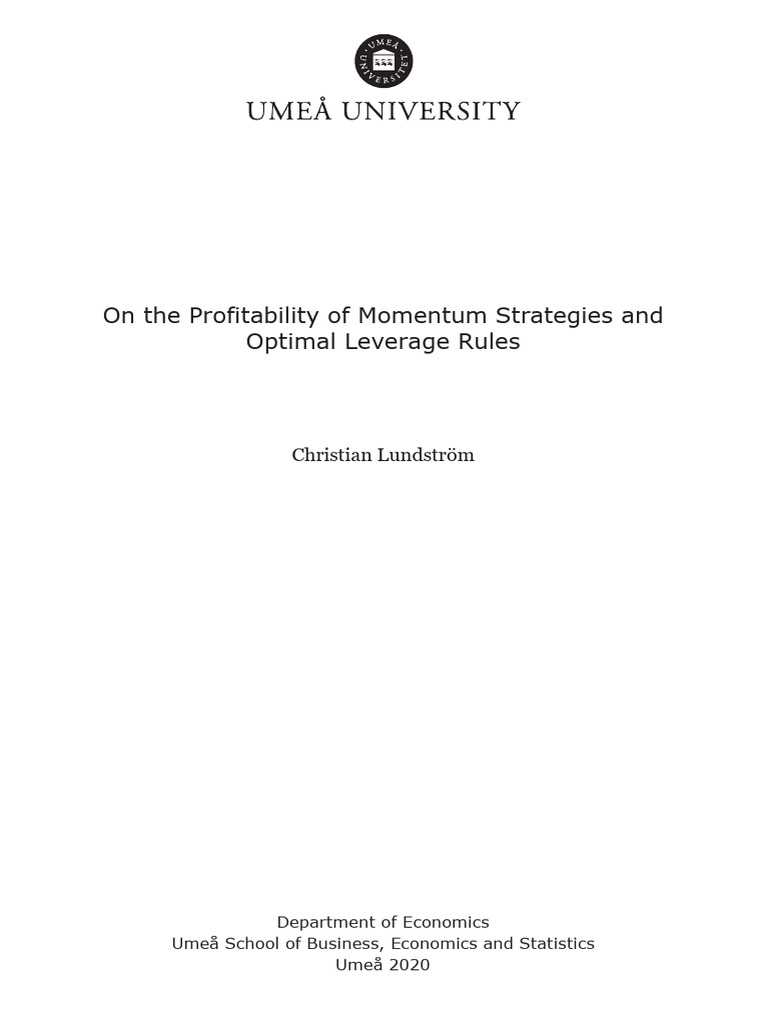 FULLTEXT01 Momentum | PDF | Capital Asset Pricing Model | Modern ...